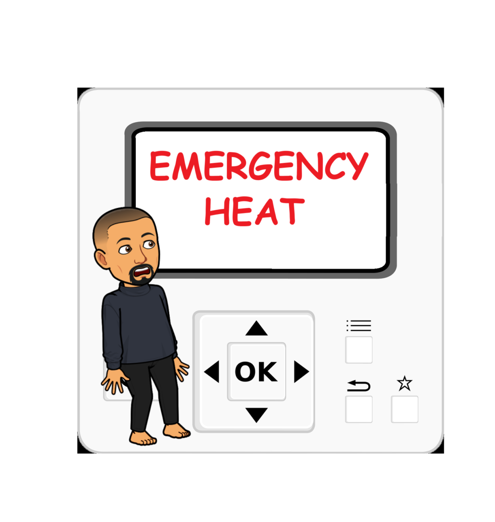 Heater Thermostat Shows Emergency Heat - Air & Plumbing Today